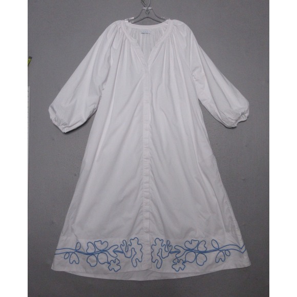 LAKE | Dresses | Lake Brunch Dress Small White Floral Embroidered ...